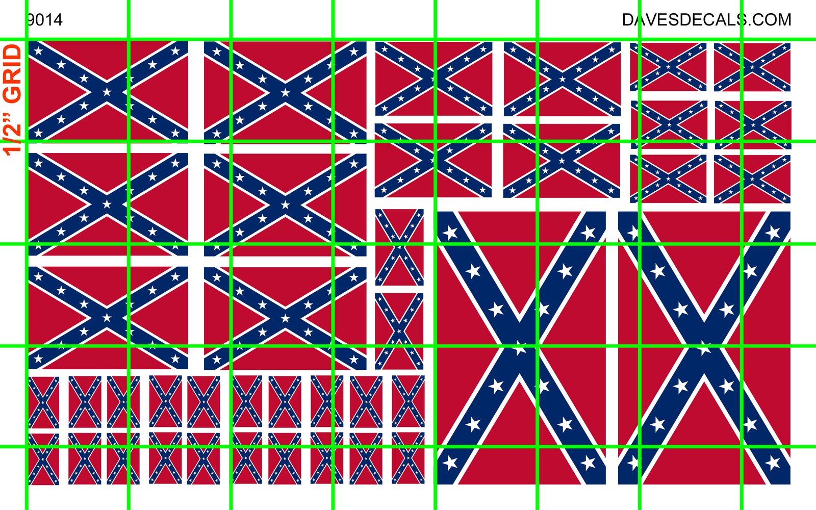9014 – MISC SIGNAGE – ASSORTED SIZE CONFEDERATE REBEL DIXIE STARS AND ...